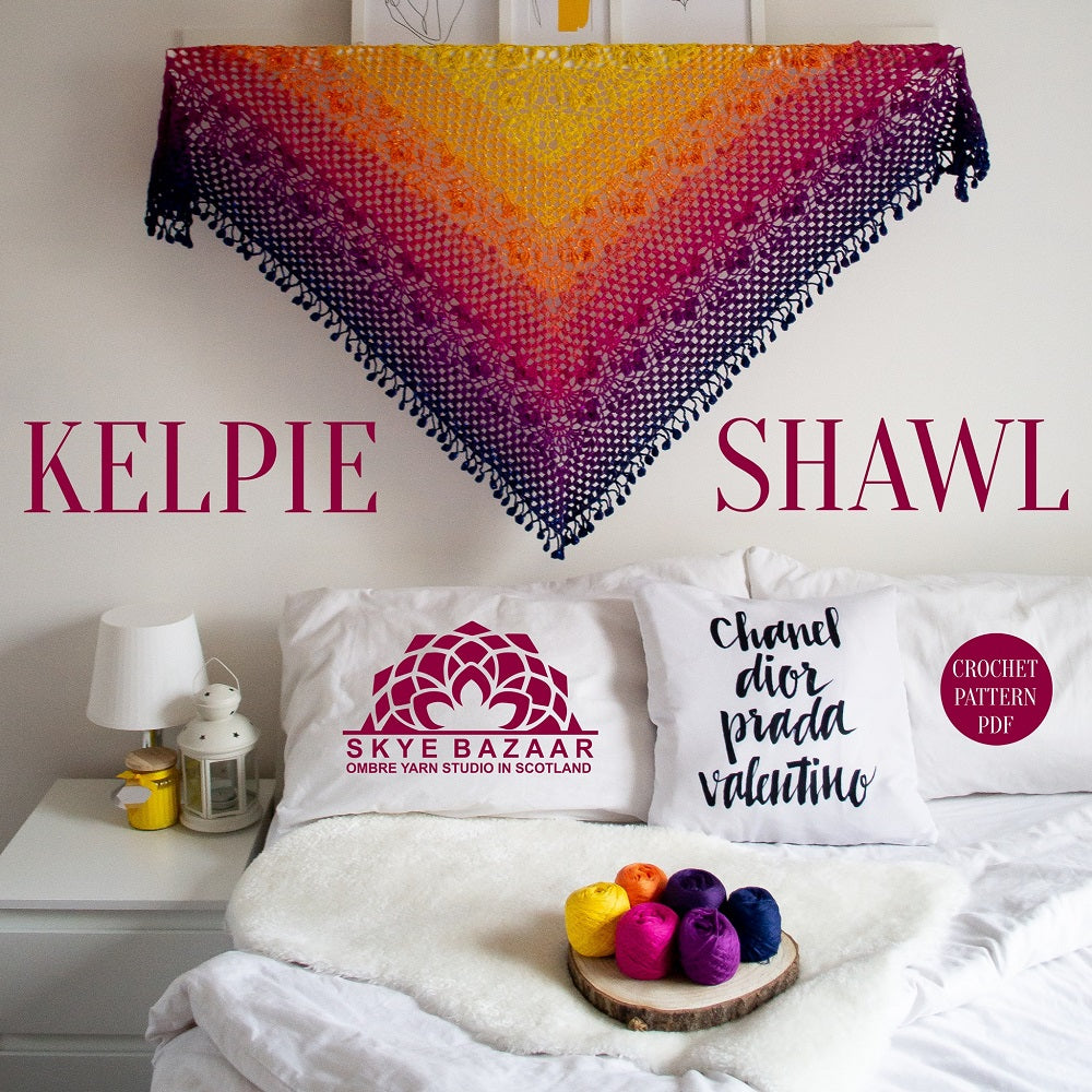 KELPIE Shawl Crochet Pattern – Skye Bazaar - OMBRE YARN STUDIO UK